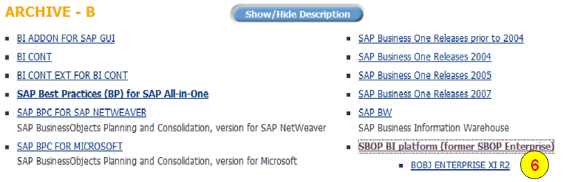 Archivo de las ultimas actualizaciones de SAP BO XI R2 y SAP BPC 5.0 y ...