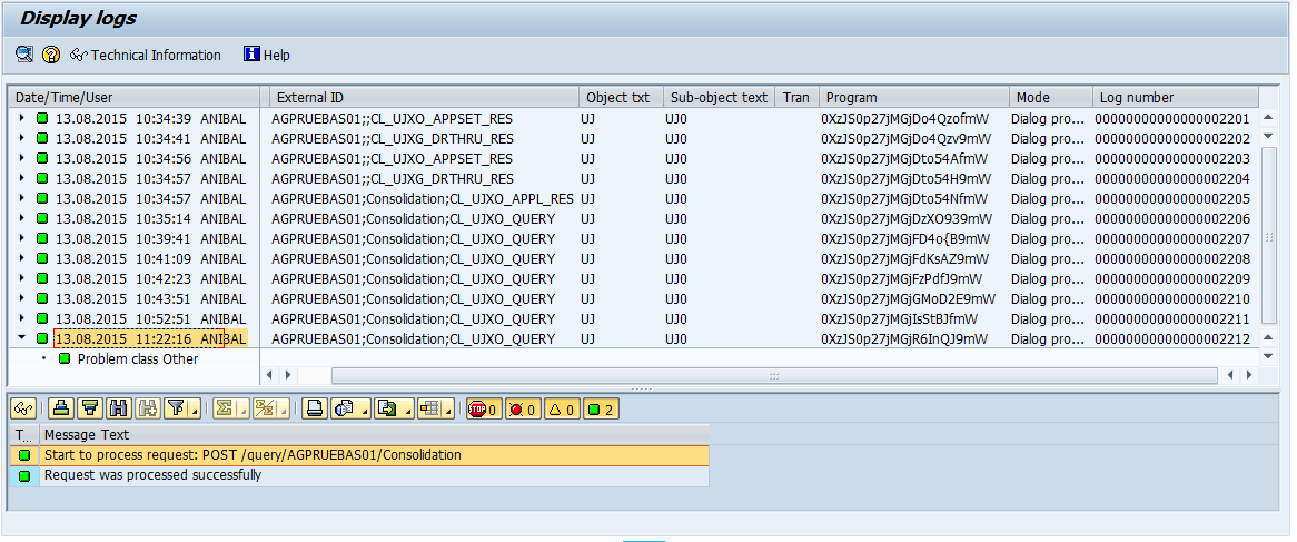 Consulta del log de SAP BPC a través de la transacción SLG1 – aníbal ...